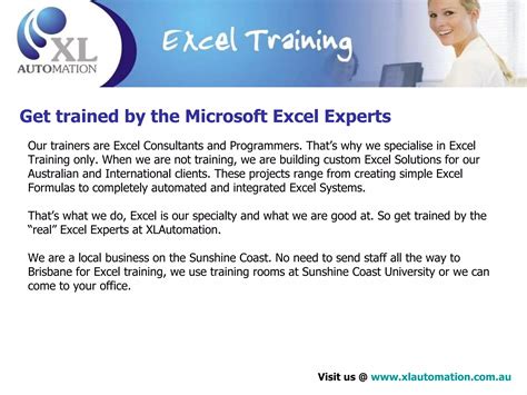 Excel Training Presentation Ppt