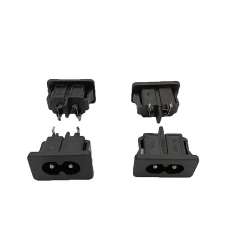 Electric AC Power C8 Inlet 2pin Male Industrial Socket IEC Outlet Connector Plug Socket