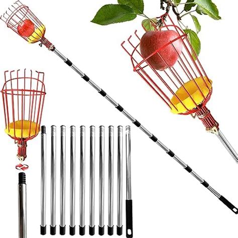 Fruit Picker 2 7m Apple Picker With Telescopic Handle Fruit Picker Tool With Lightweight