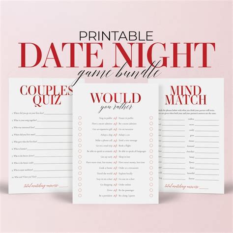 Couples Games Printable Date Night Games For Adults Couples Etsy