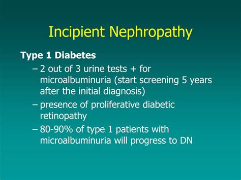 Ppt Diagnosis And Treatment Of Diabetic Nephropathy Sfm Didactics