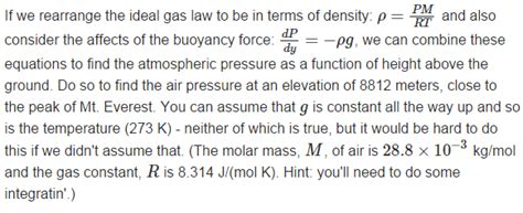 Ideal Gas Law In Terms Of Density