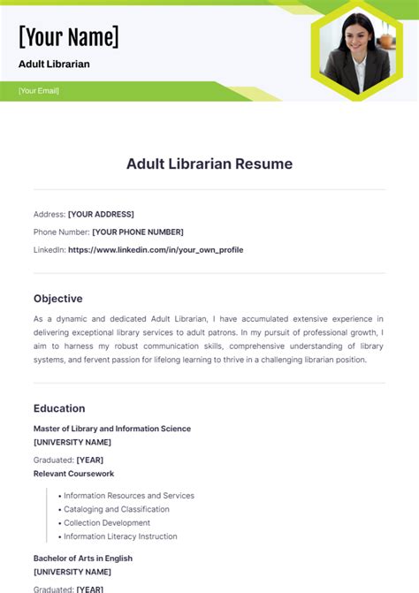 School Librarian Resume Free High School Librarian Resume Template To