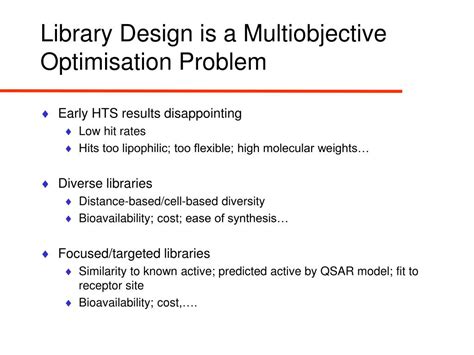 ppt a multiobjective approach to combinatorial library design