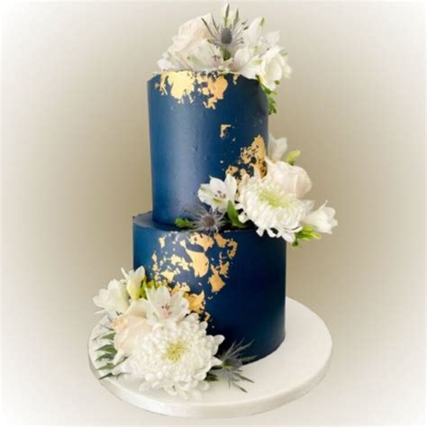 Navy Wedding Cake Eves Cakes