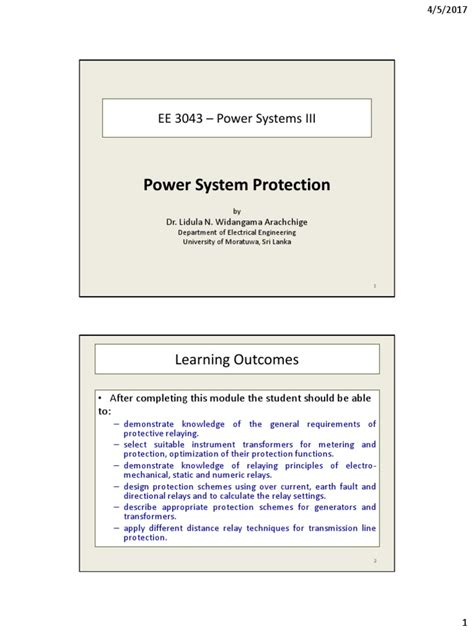 Protection 1 Introduction Pdf Relay Reliability Engineering