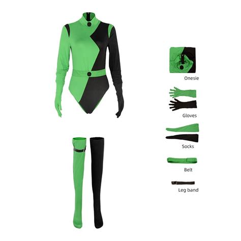 Disfraces De Kim Possible Y Shego Kim Possible Shego Cosplay Costume