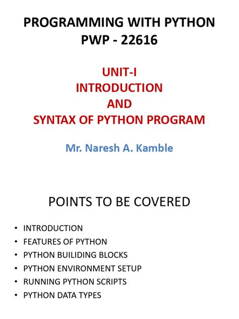 Chapter I Introduction And Syntax Of Python Program Pdf Reserved