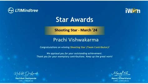 Prachi Vishwakarma On Linkedin Ltimindtree Gratitude Recognition