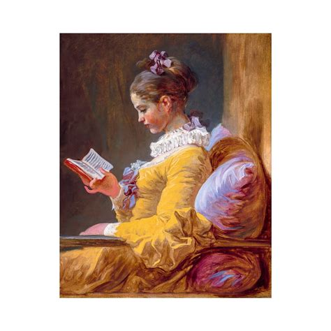 Jean Honoré Fragonard A Young Girl Reading 1772 Art Print Canvas