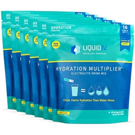 Liquid Iv Hydration Multiplier Lemon Lime Hydration Powder Packets Non Gmo 96 Sticks 1
