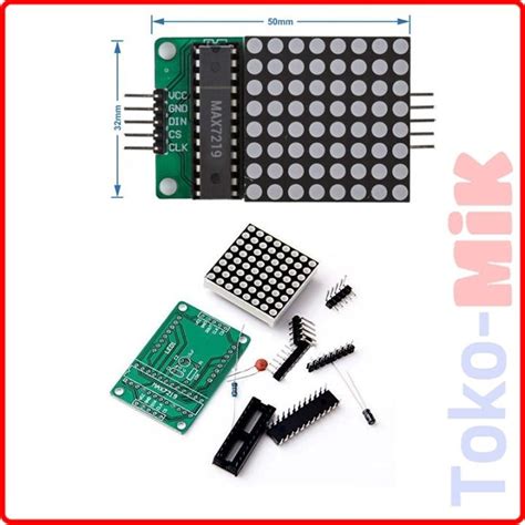 Diy Kit Modul Led Dot Matrix Display 8x8 Max7219 Max 7219 Arduino