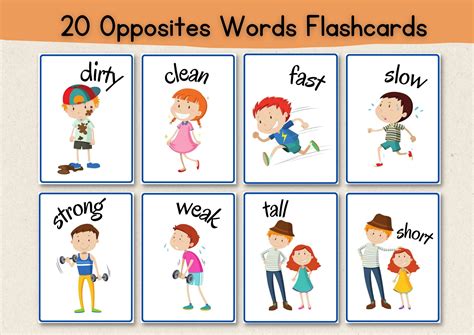 Opposite Adjectives Flashcards