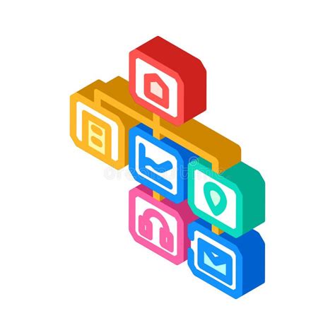 Information Architecture Ux Ui Design Isometric Icon Vector Illustration Stock Vector