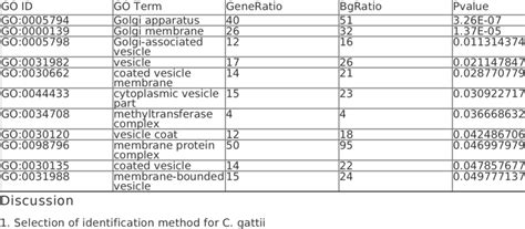 Results Of Go Enrichment Analysis For Cellular Component Download