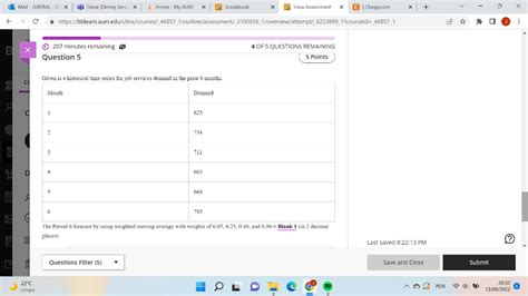 Solved Given Is A Historical Time Series For Job Services