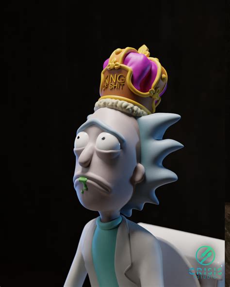Artstation King Of Shit Rick And Morty Fan Art Toy 3d Print Ready