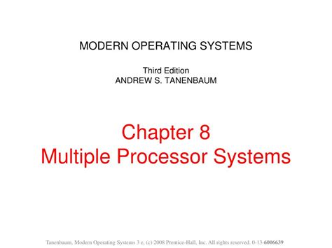 PPT MODERN OPERATING SYSTEMS Third Edition ANDREW S TANENBAUM Chapter Multiple Processor