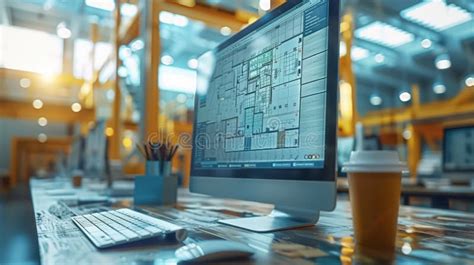 Digital Building Information Modeling Bim Technology Stock Illustration Illustration Of