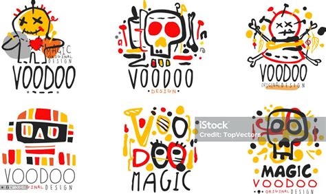 Voodoo Original Design Logo Collection African And American Magic Hand