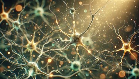 Ilustración De Neuronas Que Resaltan Su Compleja Estructura Con