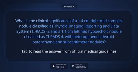 What Is The Clinical Significance Of A 1 4 Cm Right Mid Complex Nodule Classified As Thyroid