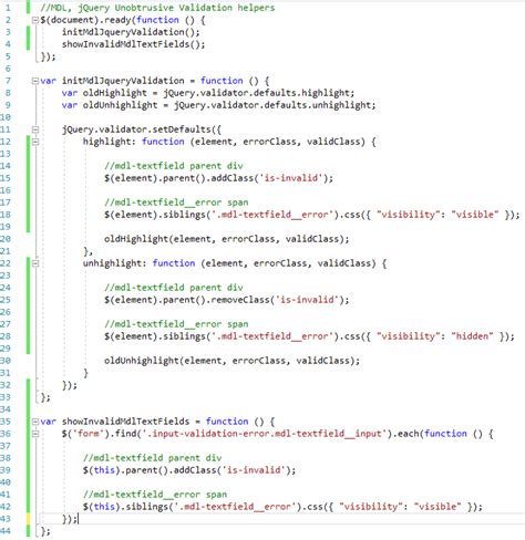 Server Side Validation Issue Google Material Design Lite GitHub