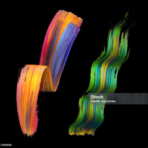 3d 렌더링 추상 예술 나선형 브러쉬 스트로크 노란색 파란색 빨간색 페인트 얼룩 스플래시 화려한 컬 스펙트럼 팔레트 튄 매력적인