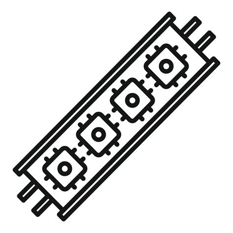 Led Strip Module Icon Outline Vector Diode Light 15108234 Vector Art