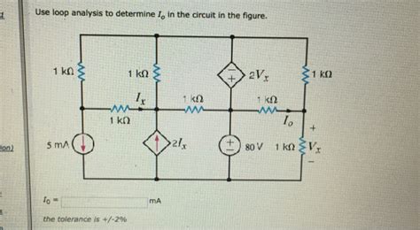 1Use Loop Analysis To Determine Io In The Circuit In Chegg Com