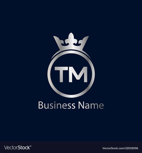 Initial Letter Tm Logo Template Design Royalty Free Vector