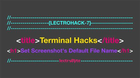 Terminal Hacks Set Screenshots Default File Name