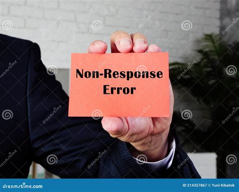 Business Concept About Non Response Error With Inscription On The Sheet