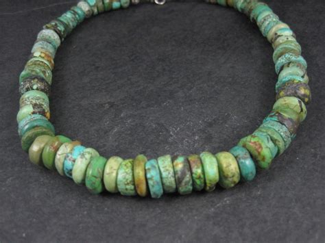Southwestern Vintage Green Turquoise Necklace For Sale At 1stdibs