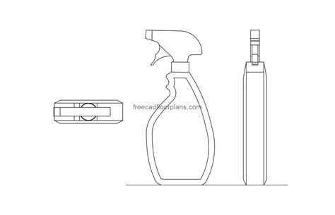 Spray Bottle Free Cad Drawings