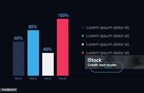 백분율 Ui 요소 템플릿이 있는 가로 막대형 차트 검은색에 대한 스톡 벡터 아트 및 기타 이미지 검은색 공부 공연 Istock