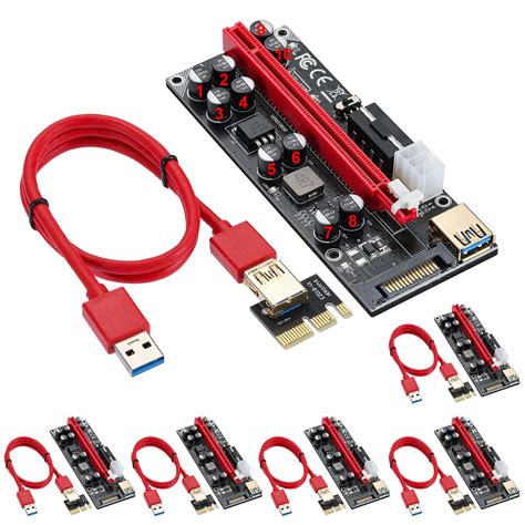 Pcie Riser Express Cable X To X Pin Molex Sata Desertcart India