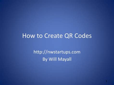 PPT How To Create QR Codes PowerPoint Presentation Free Download ID