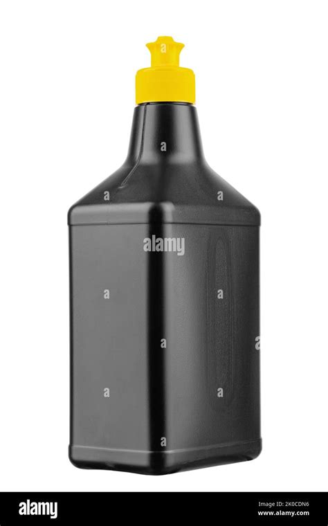 Black Plastic Bottle With Detergent For Washing Dishes And Things At
