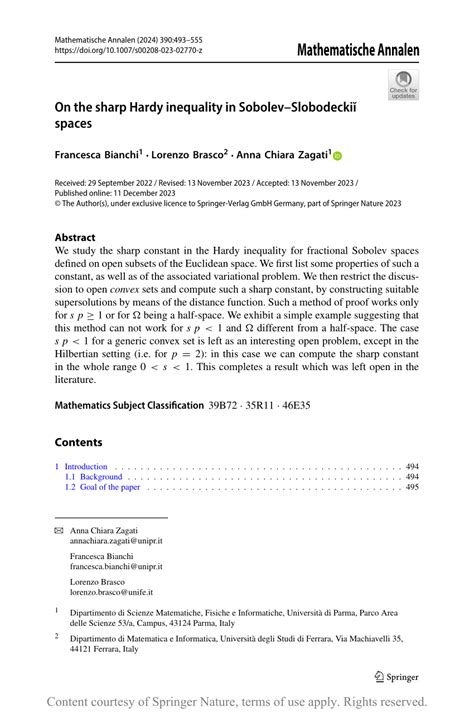 On The Sharp Hardy Inequality In Sobolevslobodeckiĭ Spaces
