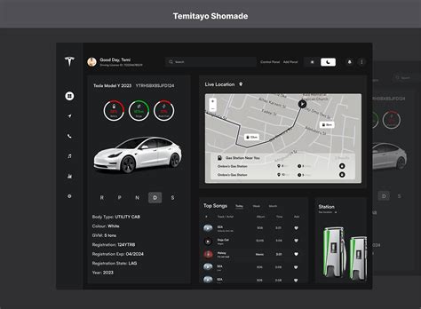 Tesla Car Dashboard On Behance