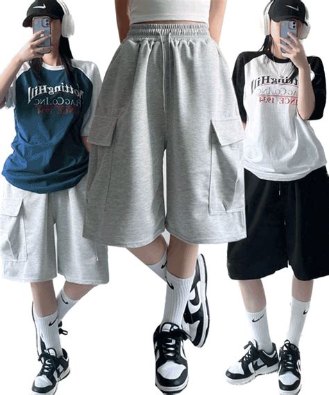 💖깜짝특가💖 11할인탄탄밴딩4col당일 제이닝 하이웨스트 핀턱 와이드 카고 버뮤다 숏팬츠 여름 밴딩 데일리 바지 에이블리