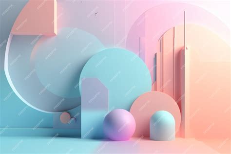 Premium Photo Creative Abstract Minimal Background Composition With Realistic 3d Objects