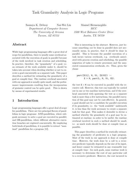 pdf task granularity analysis in logic programs