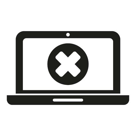 Premium Vector Broken Laptop Icon Simple Vector Button Tool Error Software Pc Project