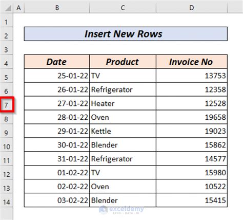 shortcuts to insert new row in excel 6 quick methods exceldemy
