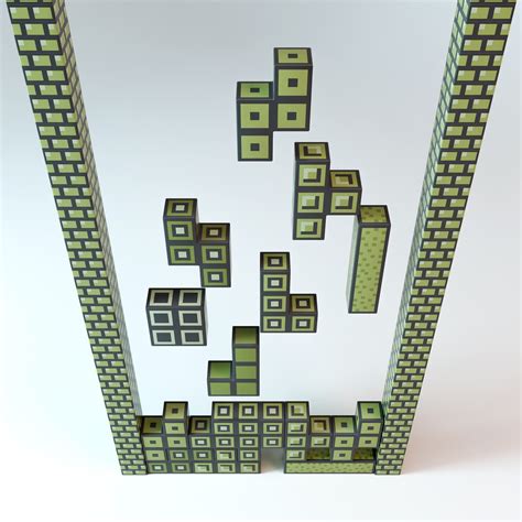 3d Retro Tetris Concept Screen Model Turbosquid 2187241