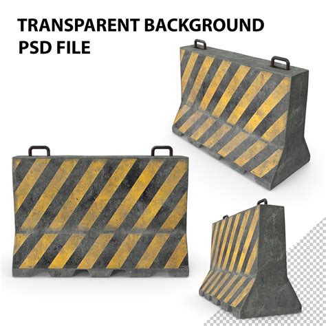 Premium Psd Concrete Barrier Png