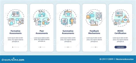 Walkthrough Mooc With Line Icons Concept Stock Illustration Illustration Of Simple Virtual