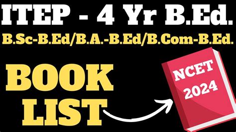 Book List For Ncet 2024 Itep B Ed Admission Youtube